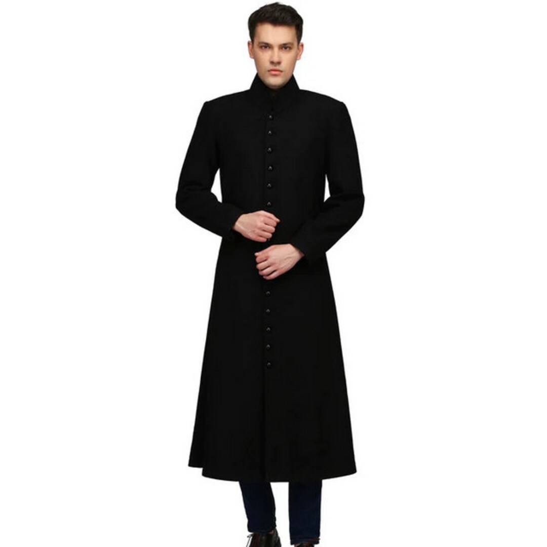 Matrix Neo Cosplay Gothic Victorian Vampire Style Trench Coat Plus ...