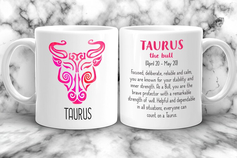 Taurus Zodiac Sign Mug - Symbol & Description (april 20 – May 20 ...