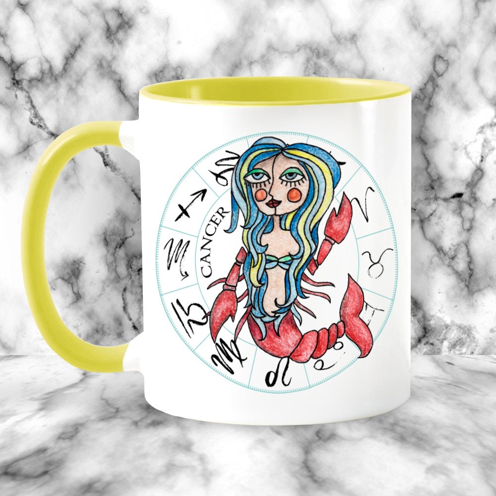 Cancer Zodiac Sign Mug the Crab Symbol june 21 July 22 | Etsy