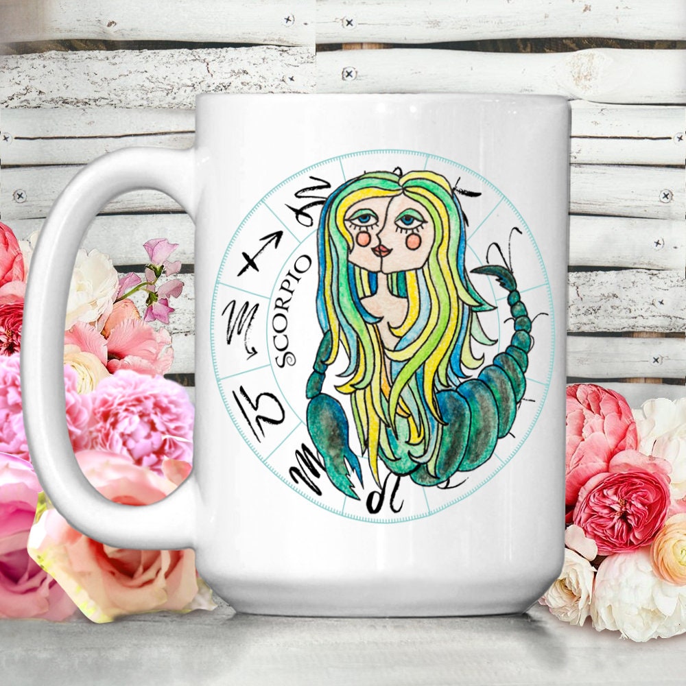 Scorpio Zodiac Sign Mug - Scorpion Symbol (october 23 – November 21 ...