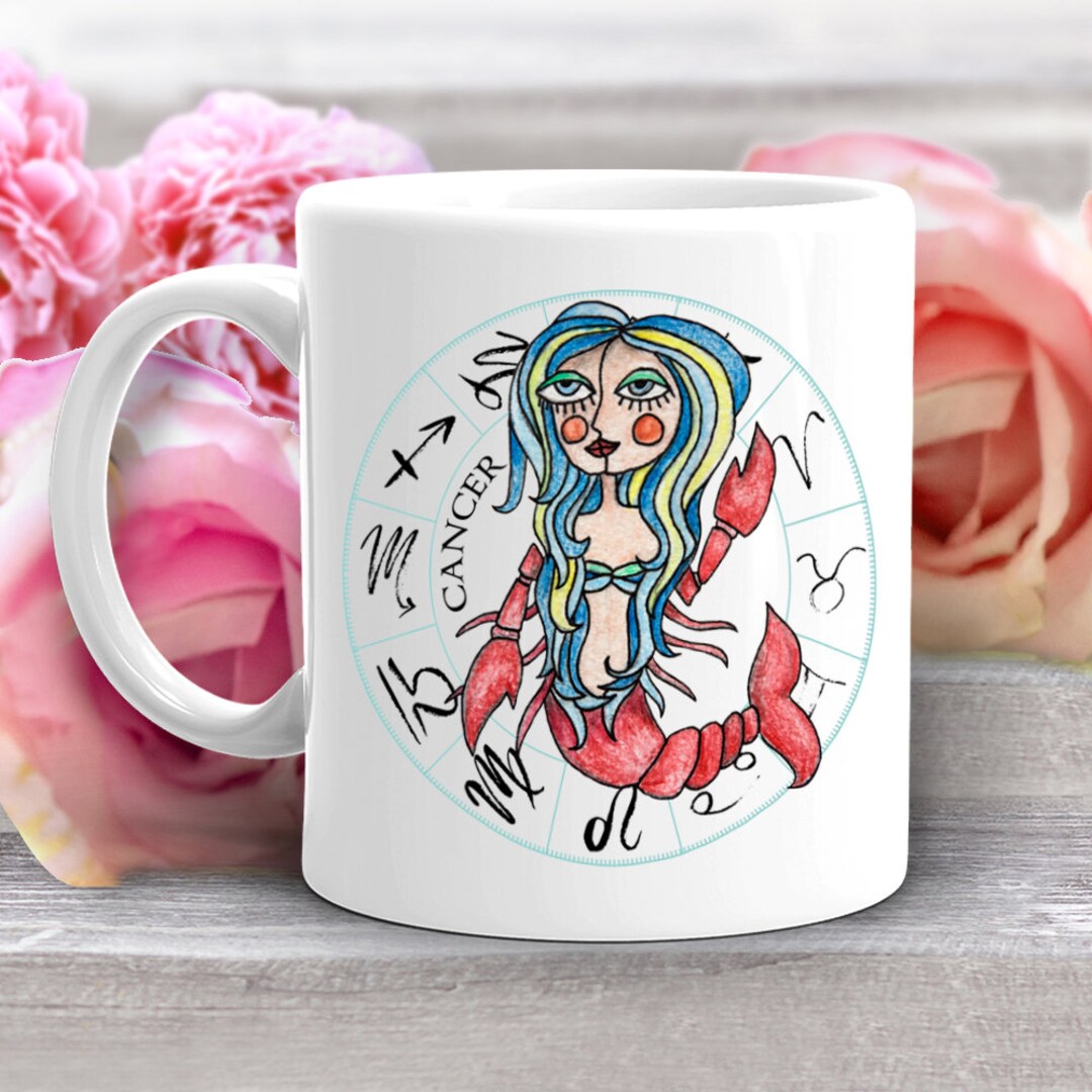 Cancer Zodiac Sign Mug - the Crab Symbol (june 21 – July 22) Astrology ...