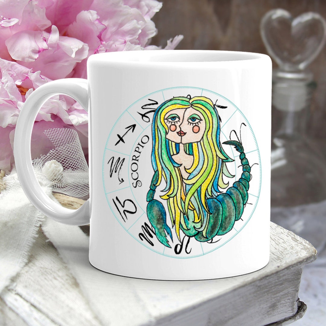 Scorpio Zodiac Sign Mug - Scorpion Symbol (october 23 – November 21 ...