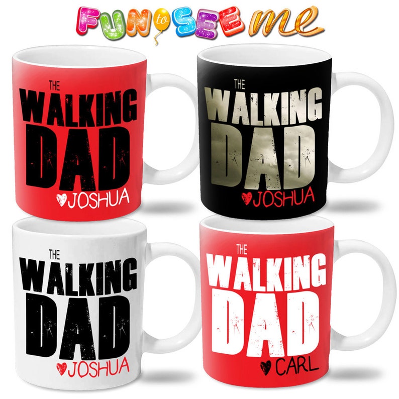 The Walking Dad Mug Personalized With Name of Child or Gift - Etsy