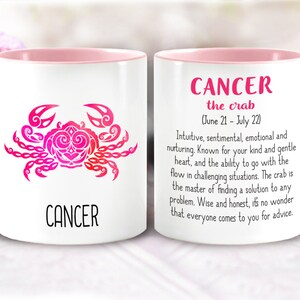 Cancer Zodiac Sign Mug - Symbol & Description (june 21 – July 22 ...
