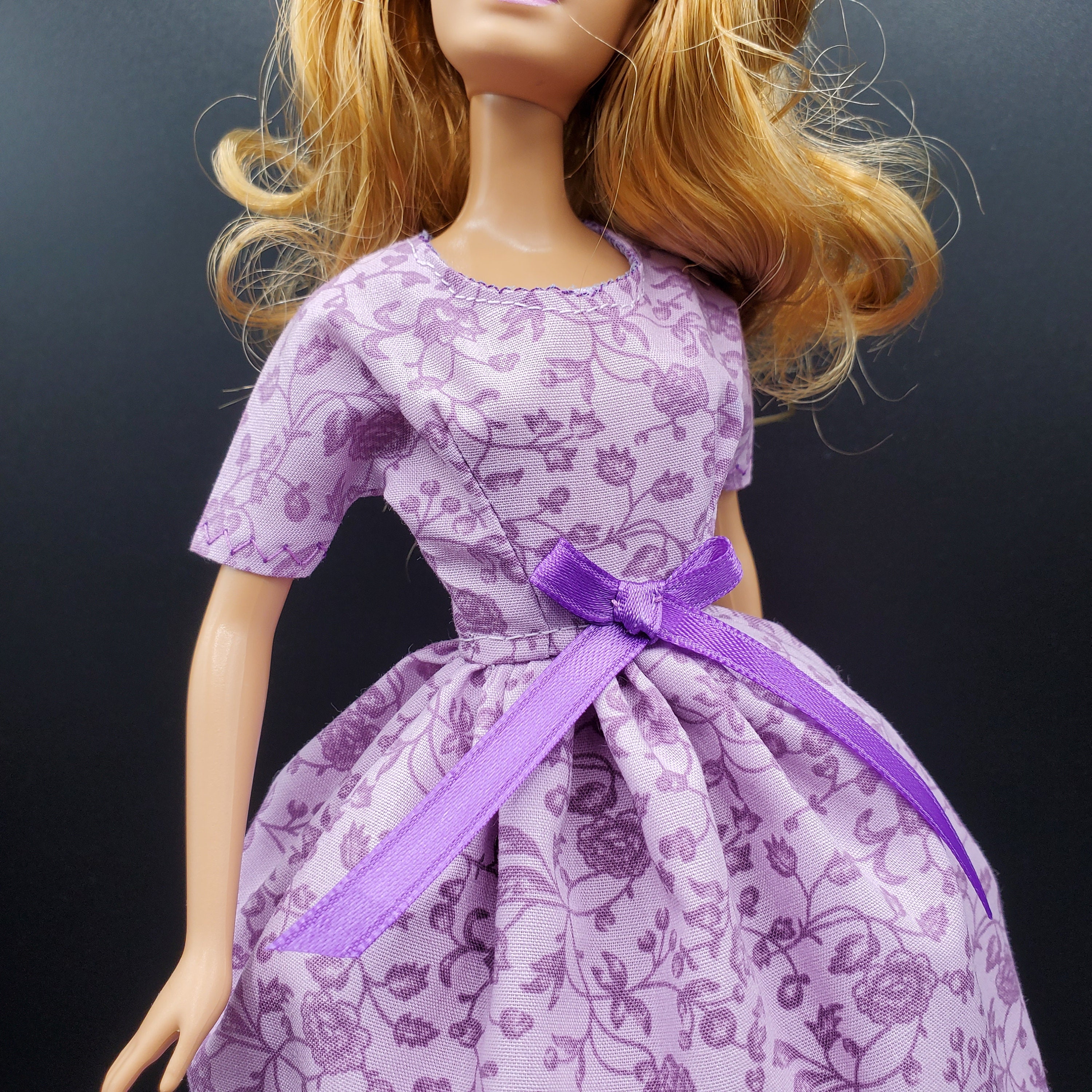 handmade Barbie doll clothes Barbie Vintage 1950s Style Dress Doll ...