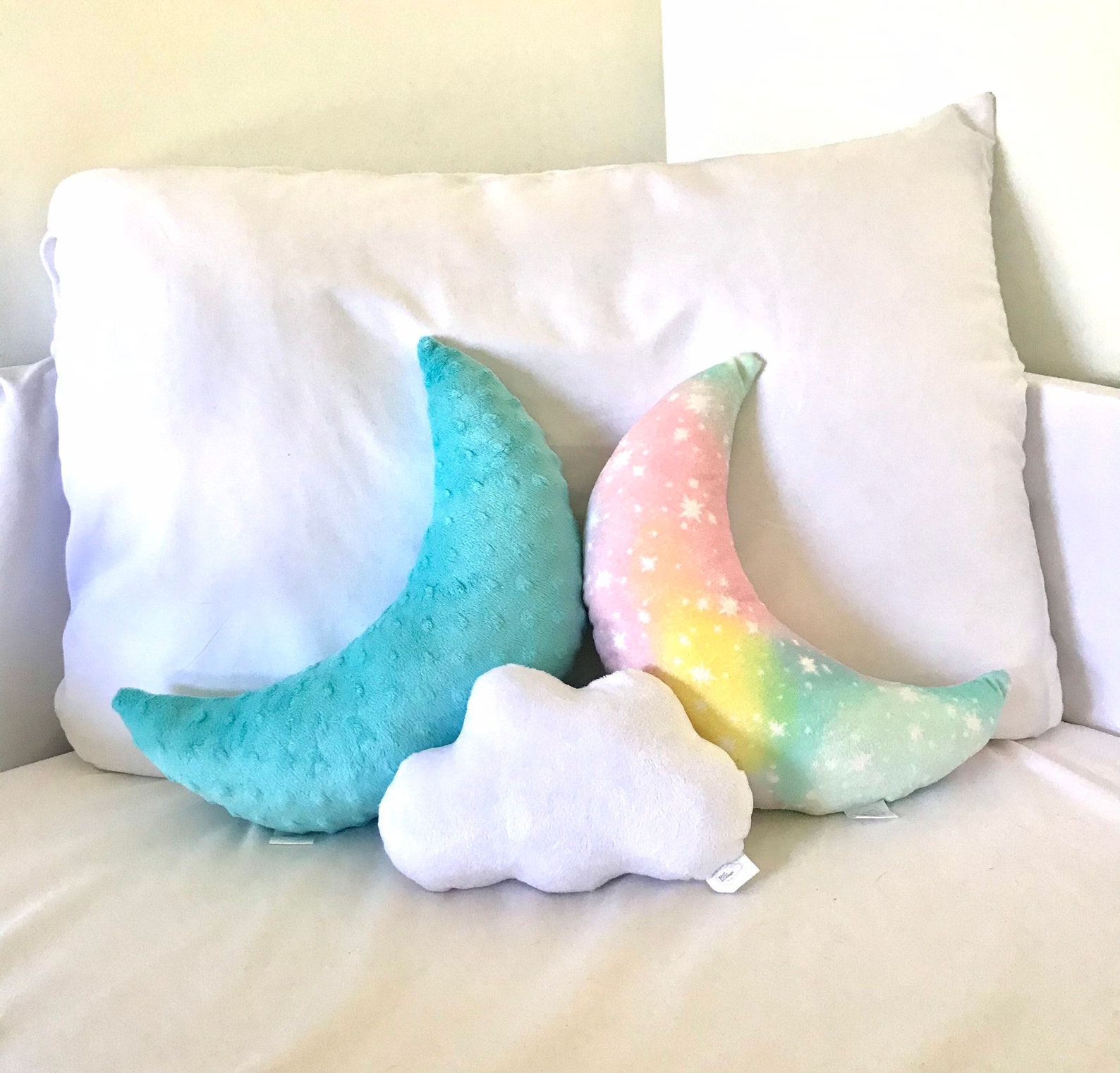 Moon Shaped Pillow Moon Nursery Decor Crescent Moon Moon - Etsy