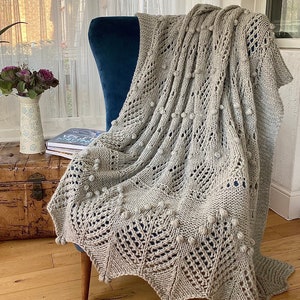 PDF Knitting Pattern Only.pine and Cones Blanket.chunky Lace Blanket ...