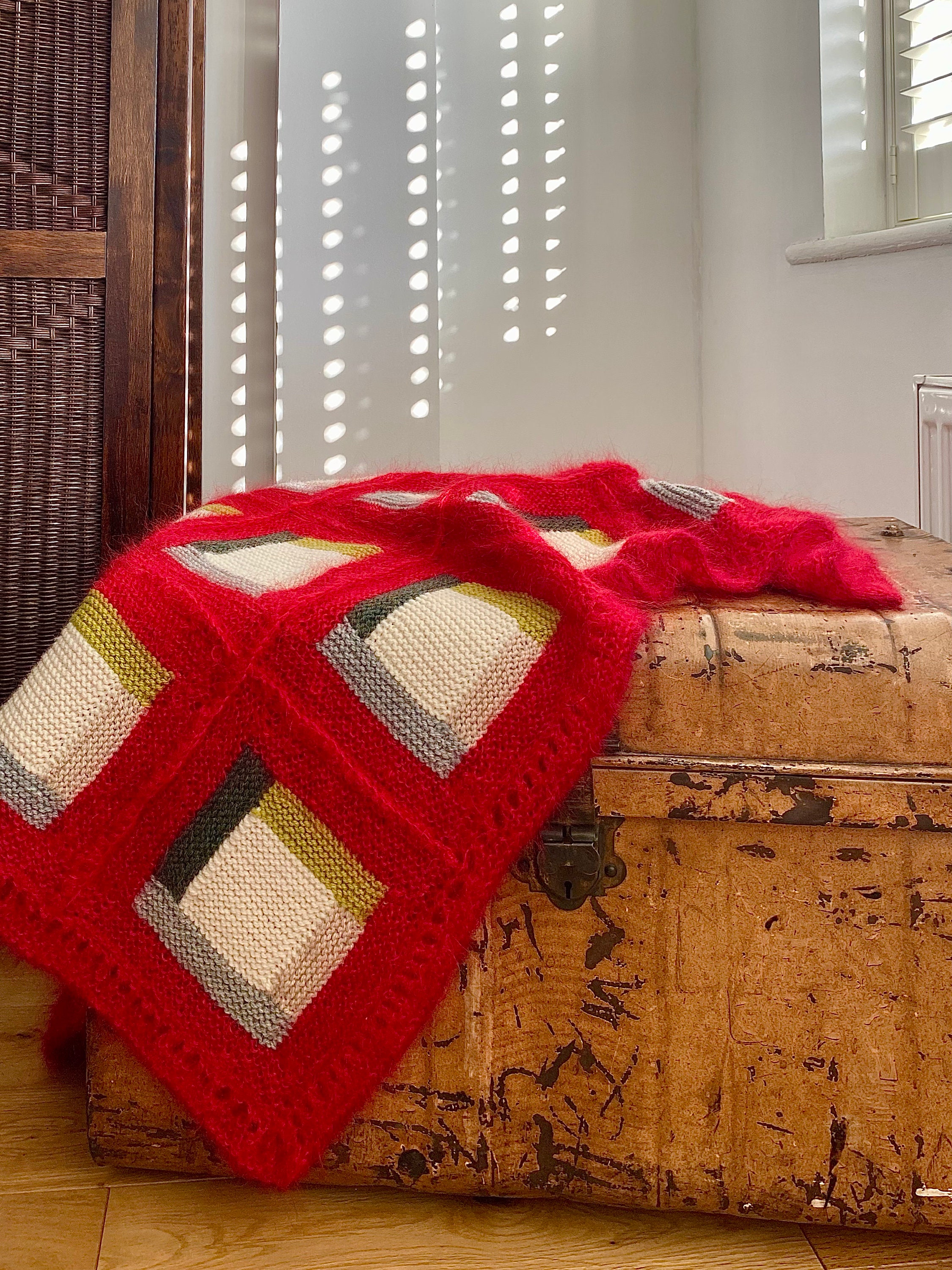 PDF Knitting Pattern Only.log Cabin Lapghan Knitting Pattern.knitted ...