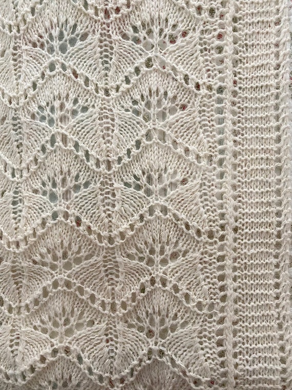 PDF KNITTING pattern.Hand knitted Lace Anniversary Lap Blanket.Knitted ...