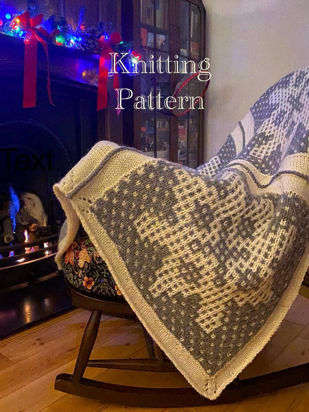 PDF Knitting Pattern English Only.christmas Star Afghan.hand Knitted ...