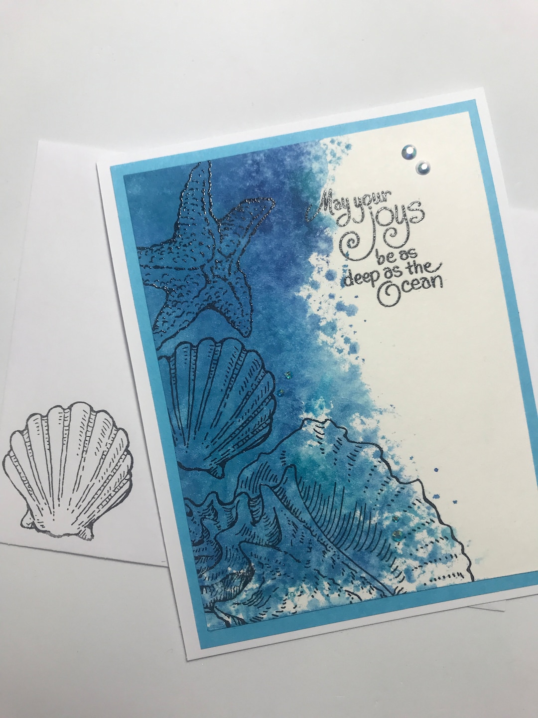 Handmade Card, Watercolor Card, Ocean Card, Friendship Card, Custom ...