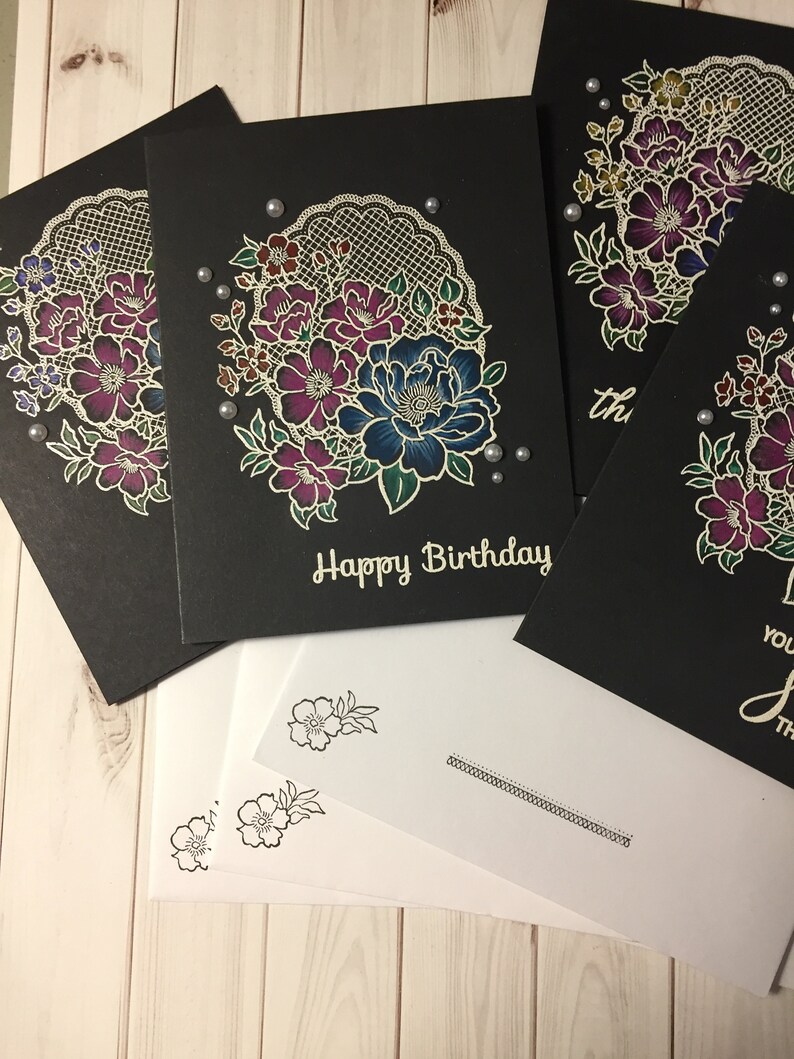 Handmade Card Stamped Card Stampin up Card Custom Card Set - Etsy