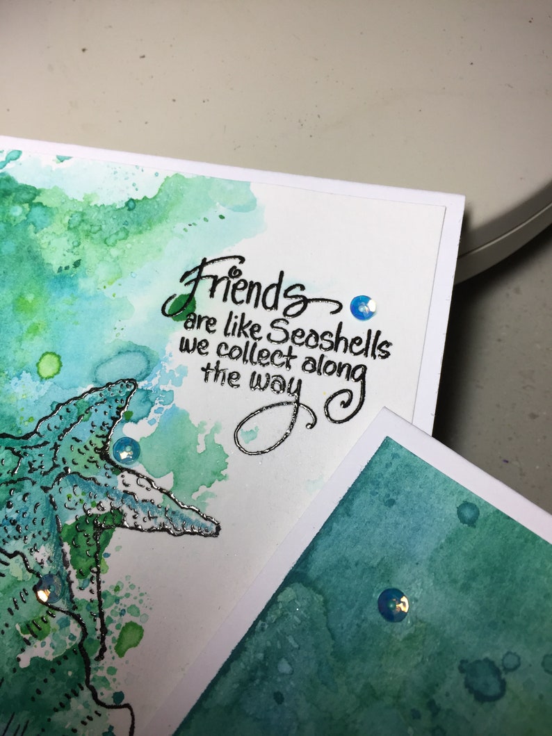Handmade Card Watercolor Card Ocean Card Friendship Card - Etsy