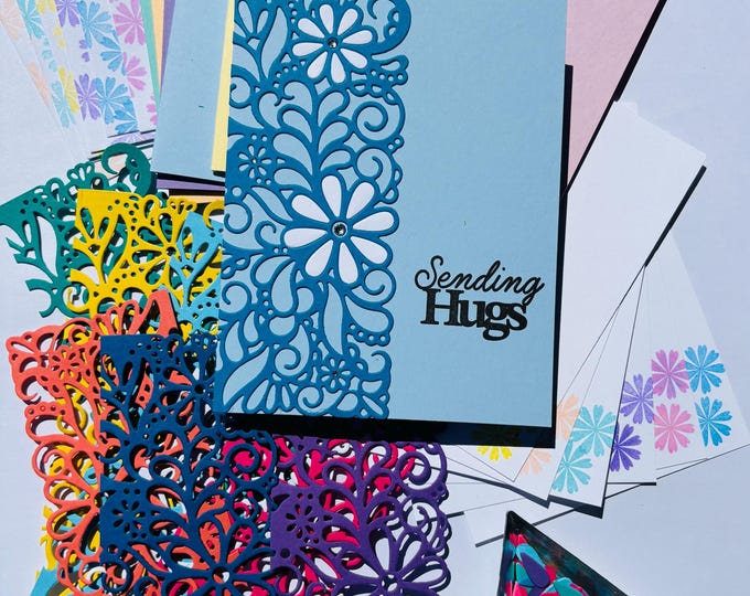 DIY Cardmaking Kit: Die-cut Inlaid Cards, Custom Sentiments - Etsy
