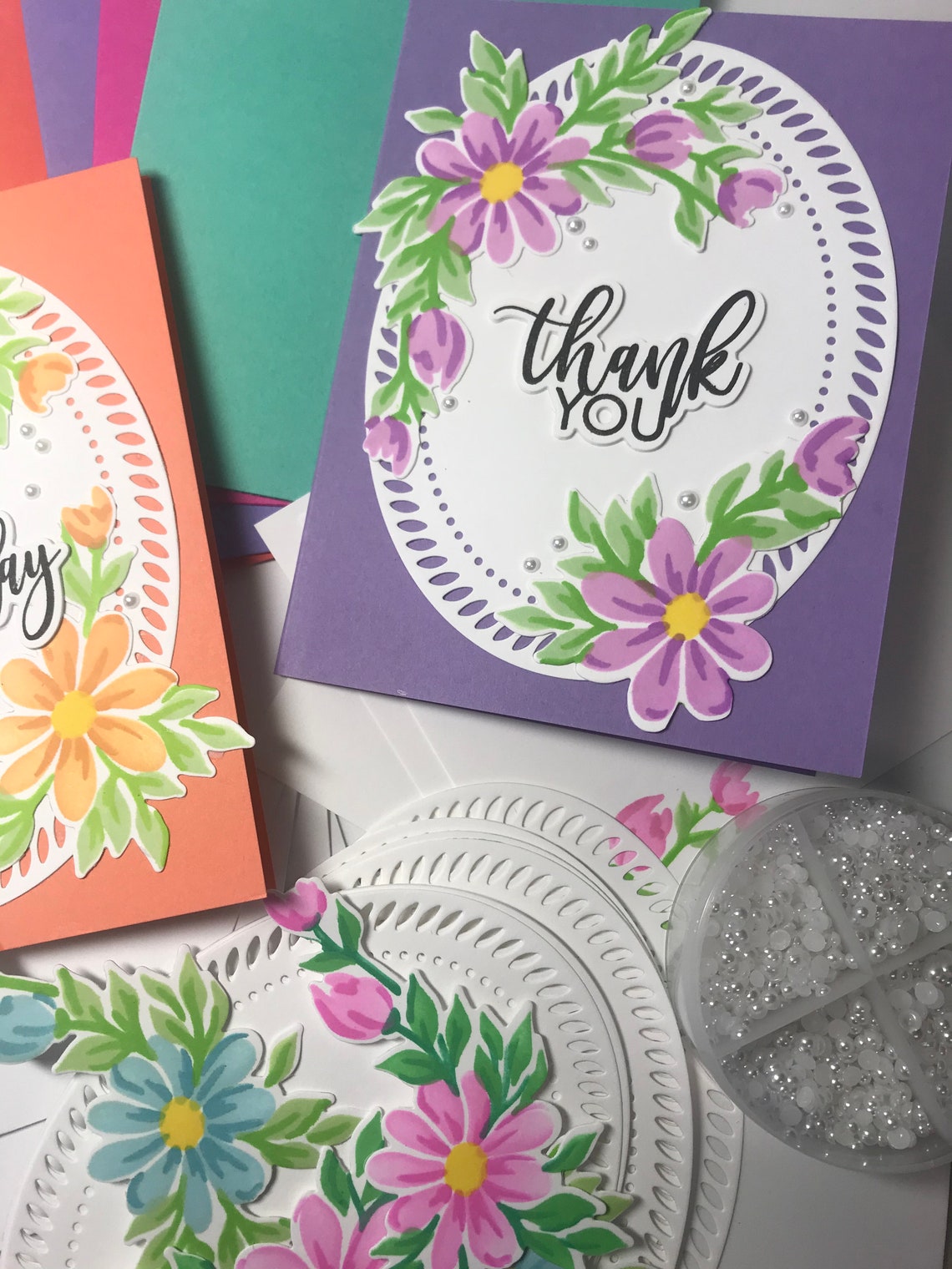 DIY Card Kit, Floral Card Kit, Birthday Card Kit, Thank You Card Kit ...