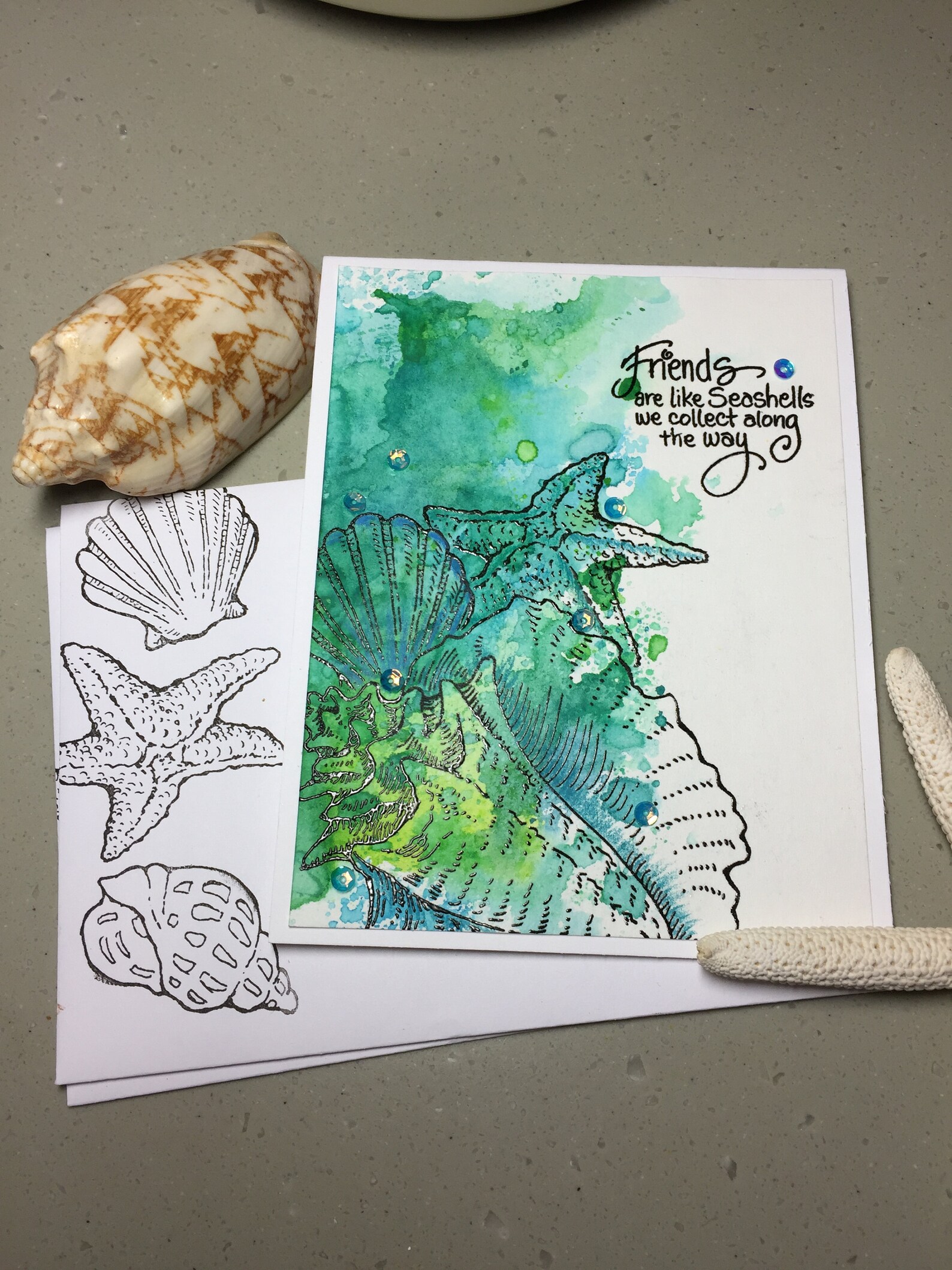 Handmade Card Watercolor Card Ocean Card Friendship Card - Etsy