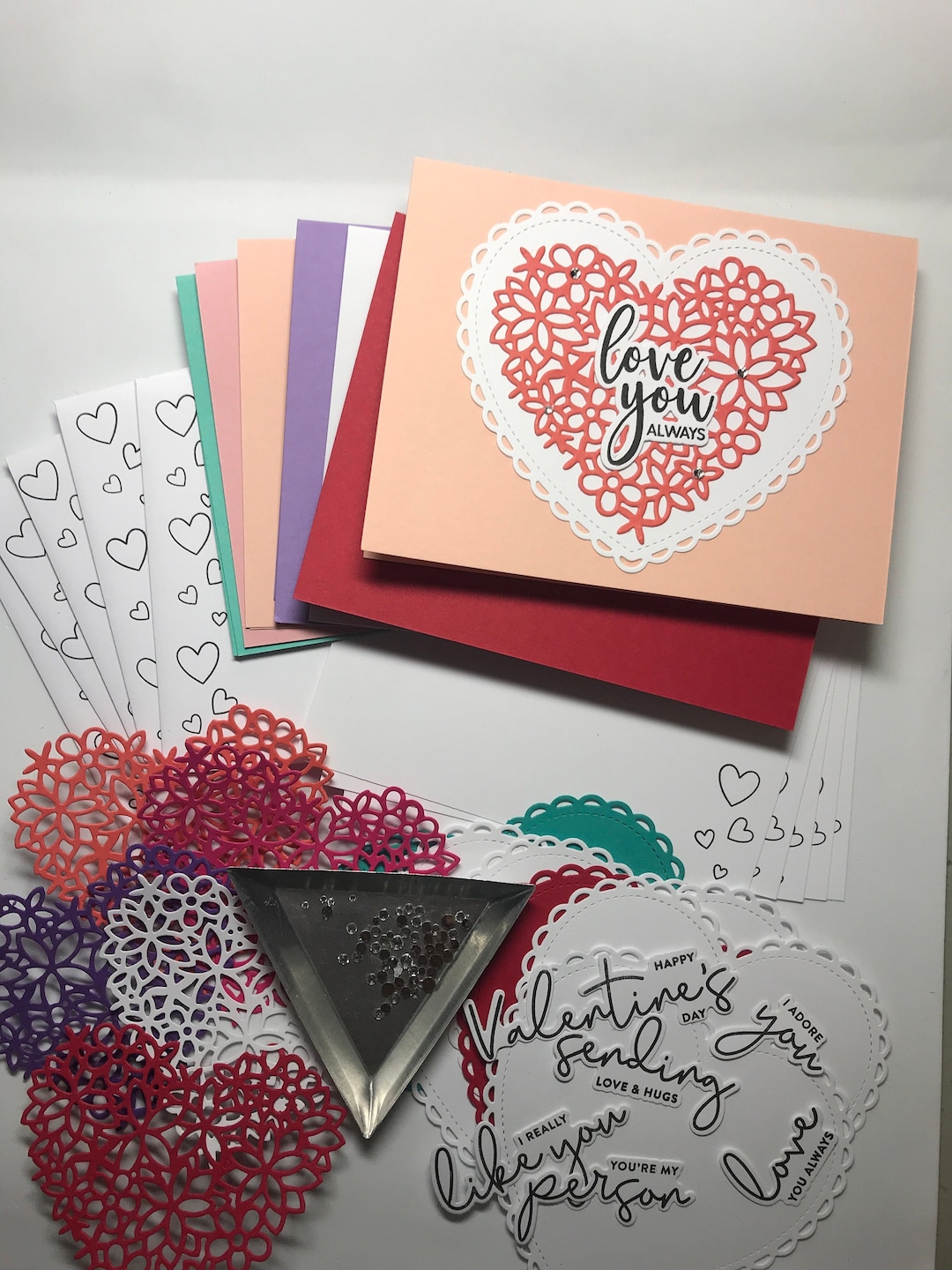 Card Kit, DIY Card Kit, Valentine Card Kit, Card Making Kit, Craft Kit ...