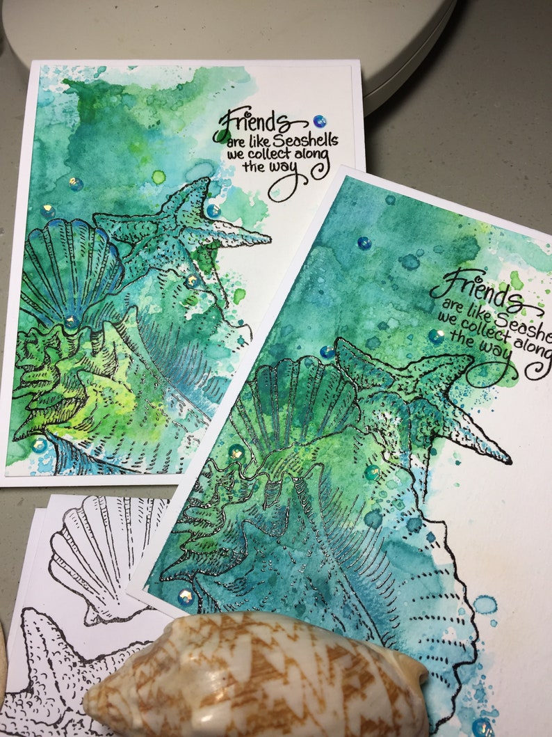Handmade Card Watercolor Card Ocean Card Friendship Card - Etsy