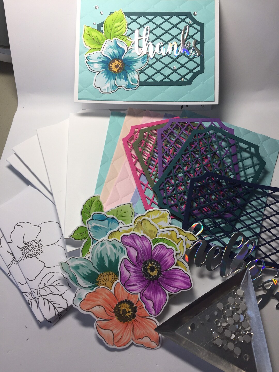 DIY Card Kit, Handmade Cards, Thank You Card, Kit, Hello Card Kit ...