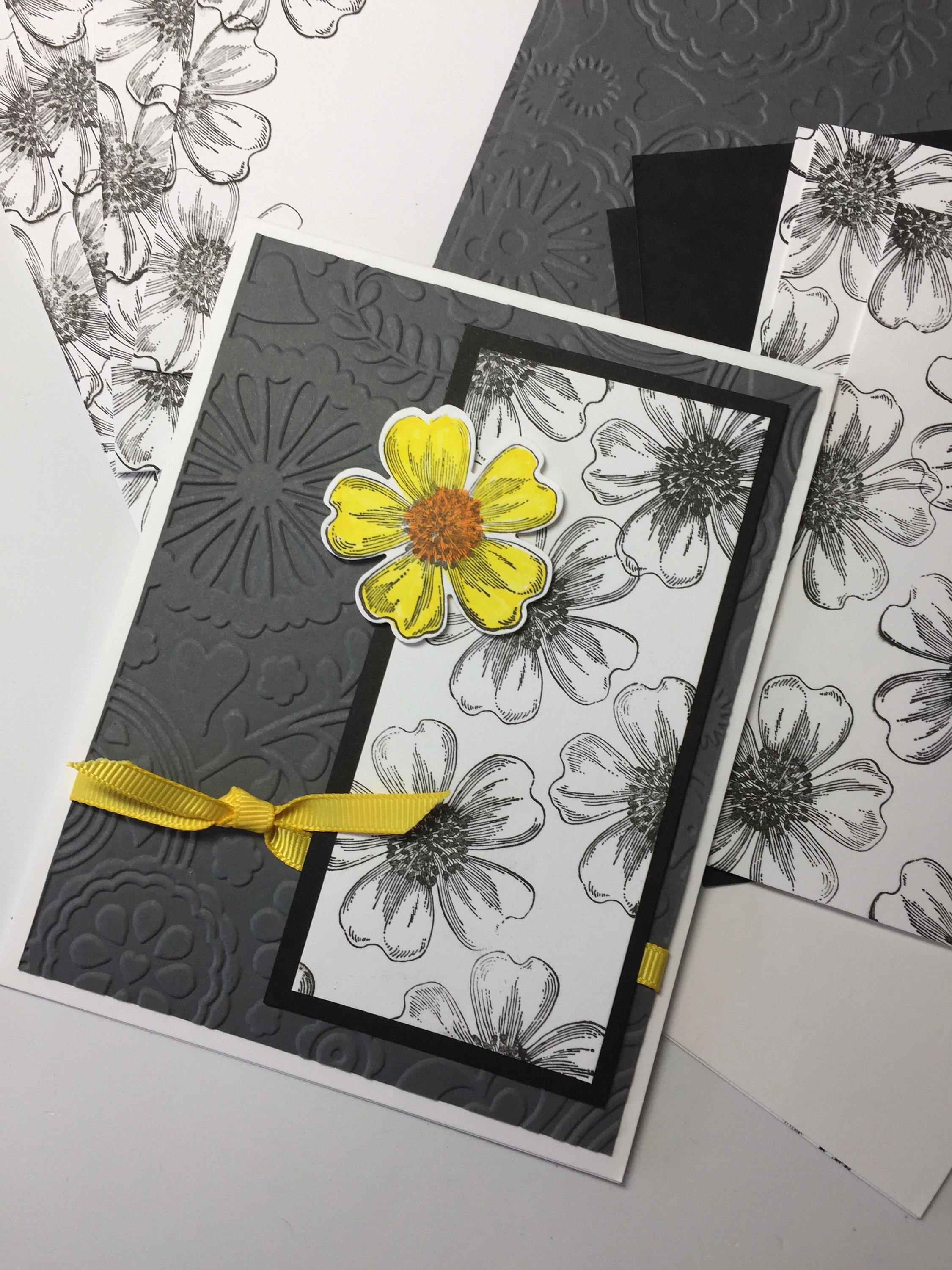 Card Kit Stamped Card Kit Handmade Card Kit Embossed Card - Etsy