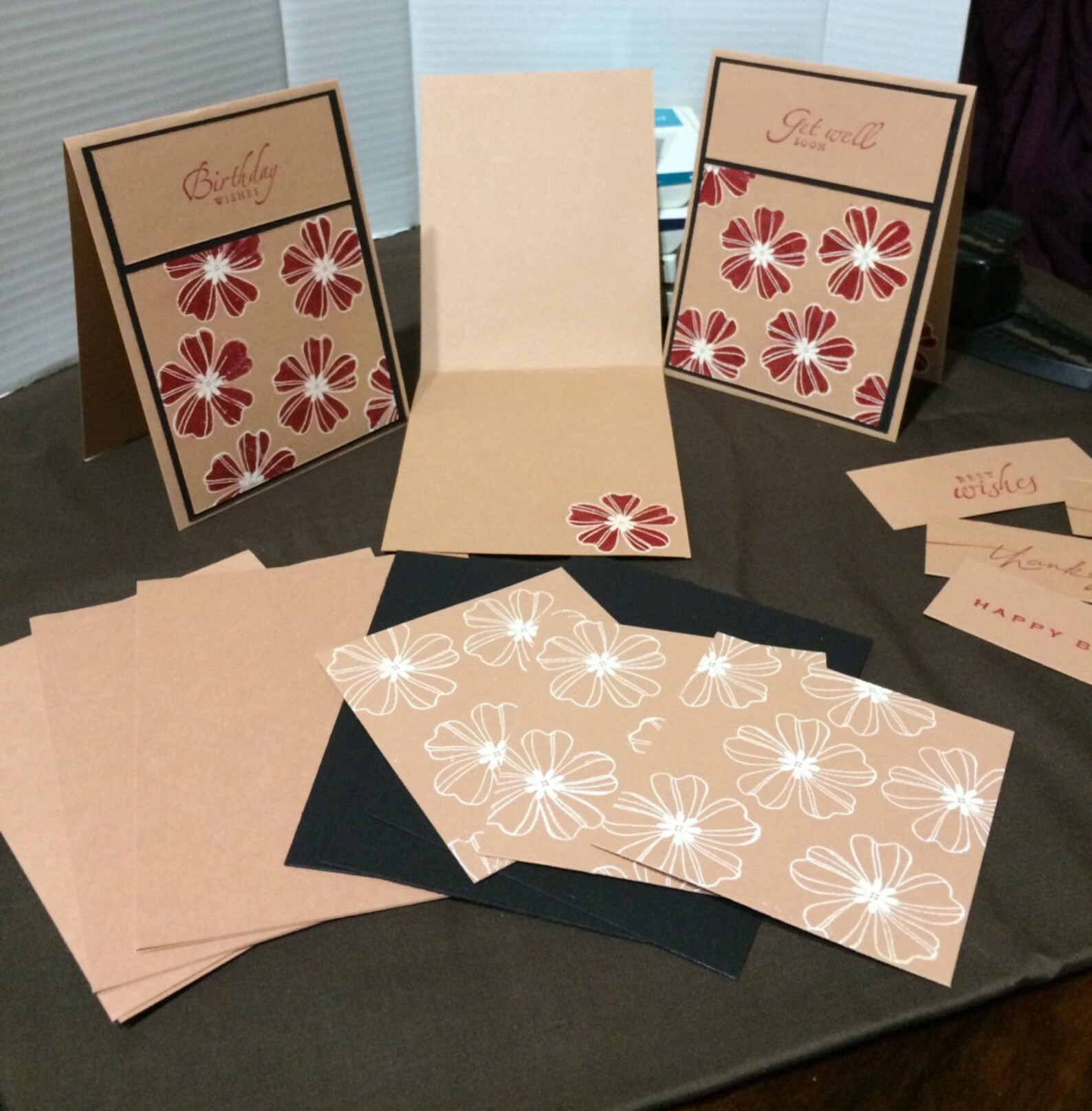 Handmade Card Kit Hand Stamped Card Kit Stamped Card Kit - Etsy