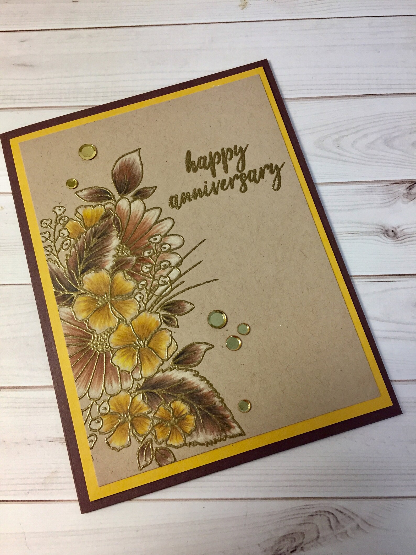 Handmade Card Hand Stamped Card Embossed Card Hand-colored - Etsy