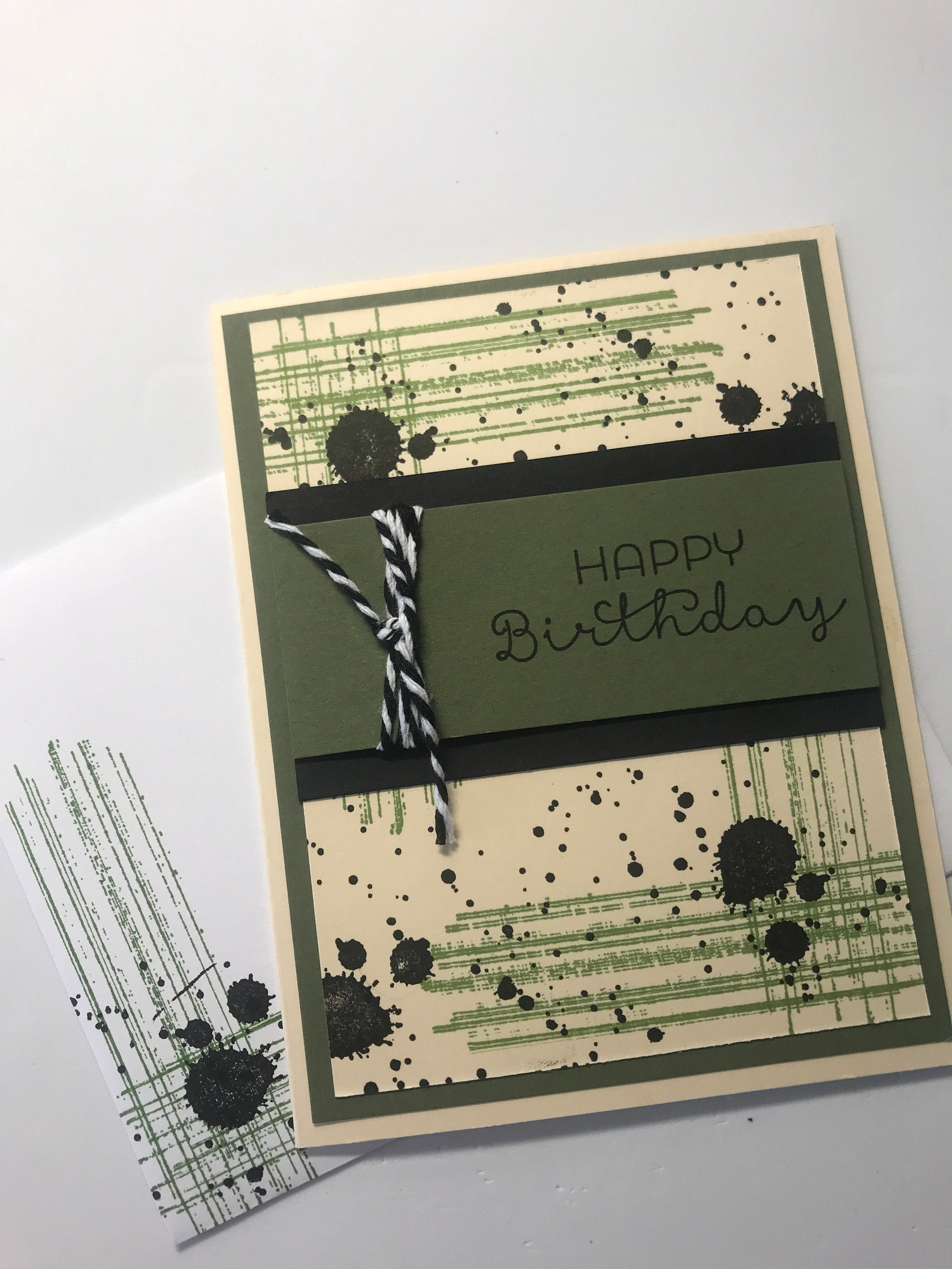 Handmade Birthday Card, Hand Stamped Birthday Card, Male Birthday Card ...