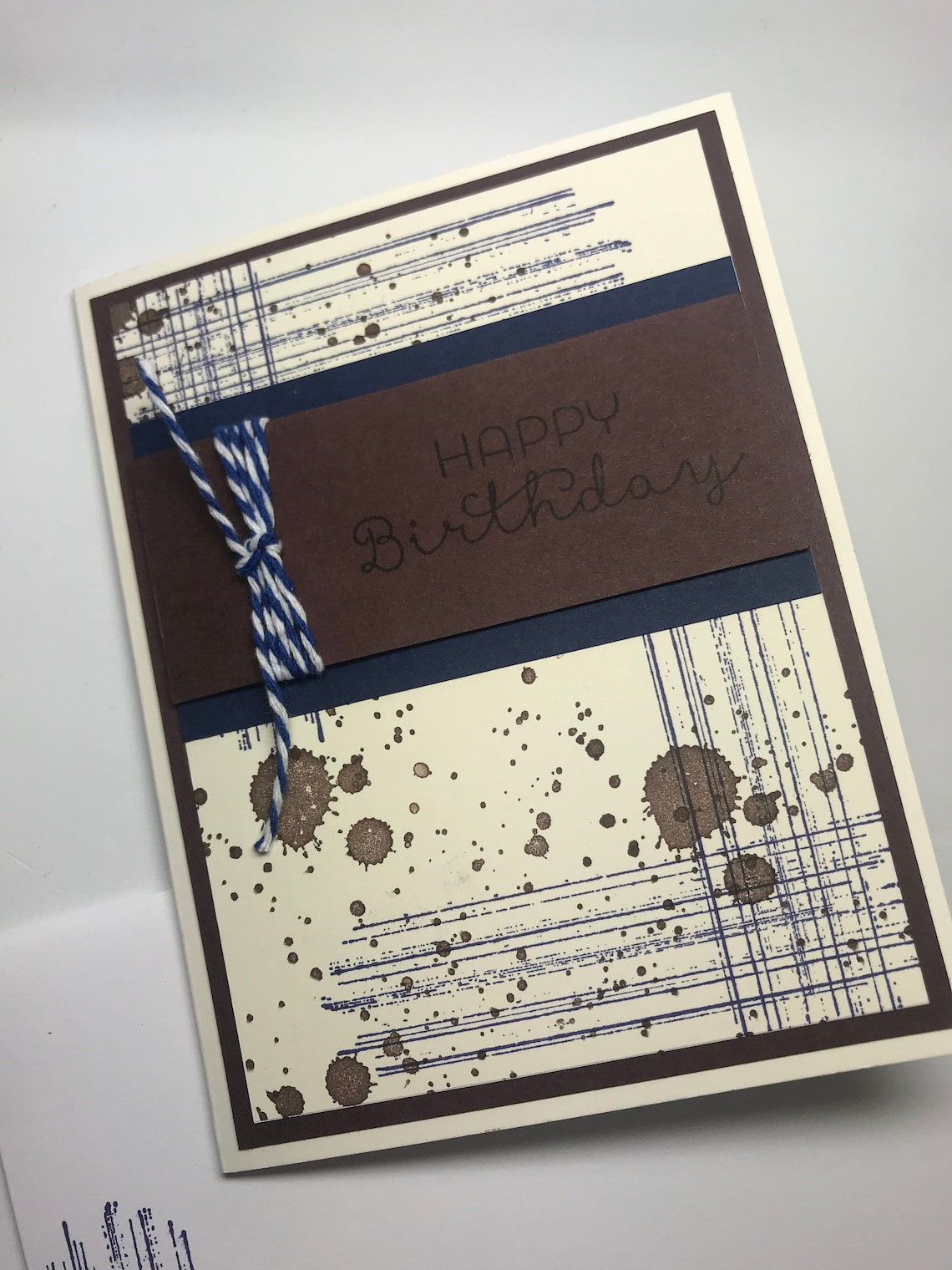 Handmade Birthday Card, Hand Stamped Birthday Card, Male Birthday Card ...