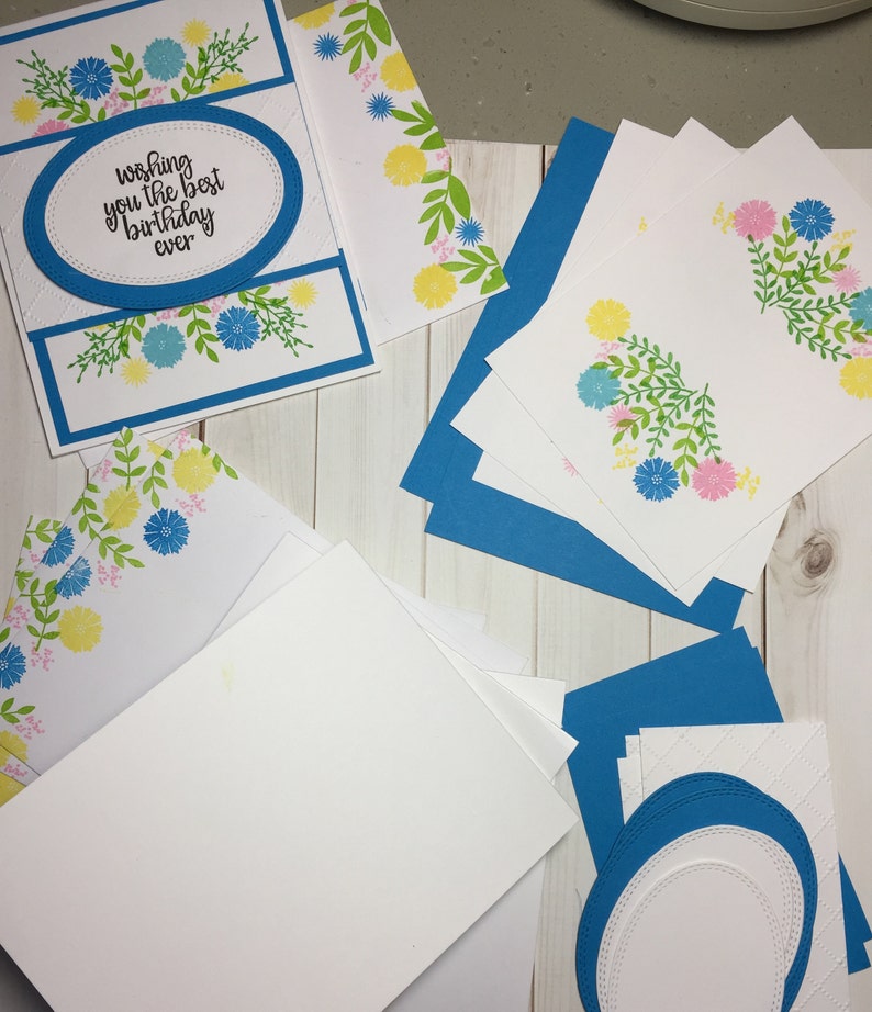 Handmade Card Kit Stamped Card Kit Card Kit DIY Card Kit - Etsy