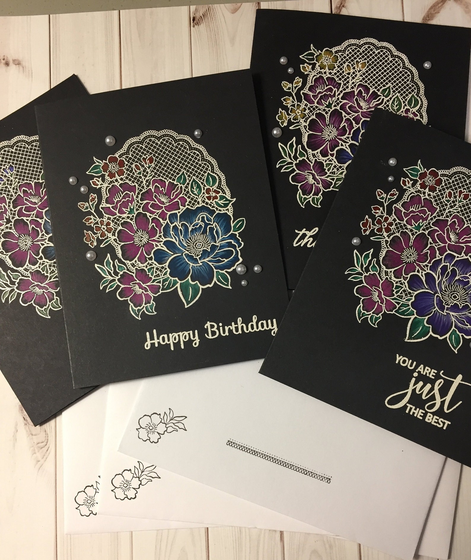 Handmade Card Stamped Card Stampin up Card Custom Card Set - Etsy