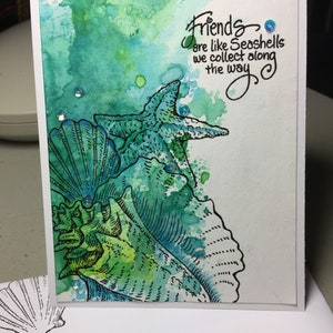 Handmade Card Watercolor Card Ocean Card Friendship Card - Etsy