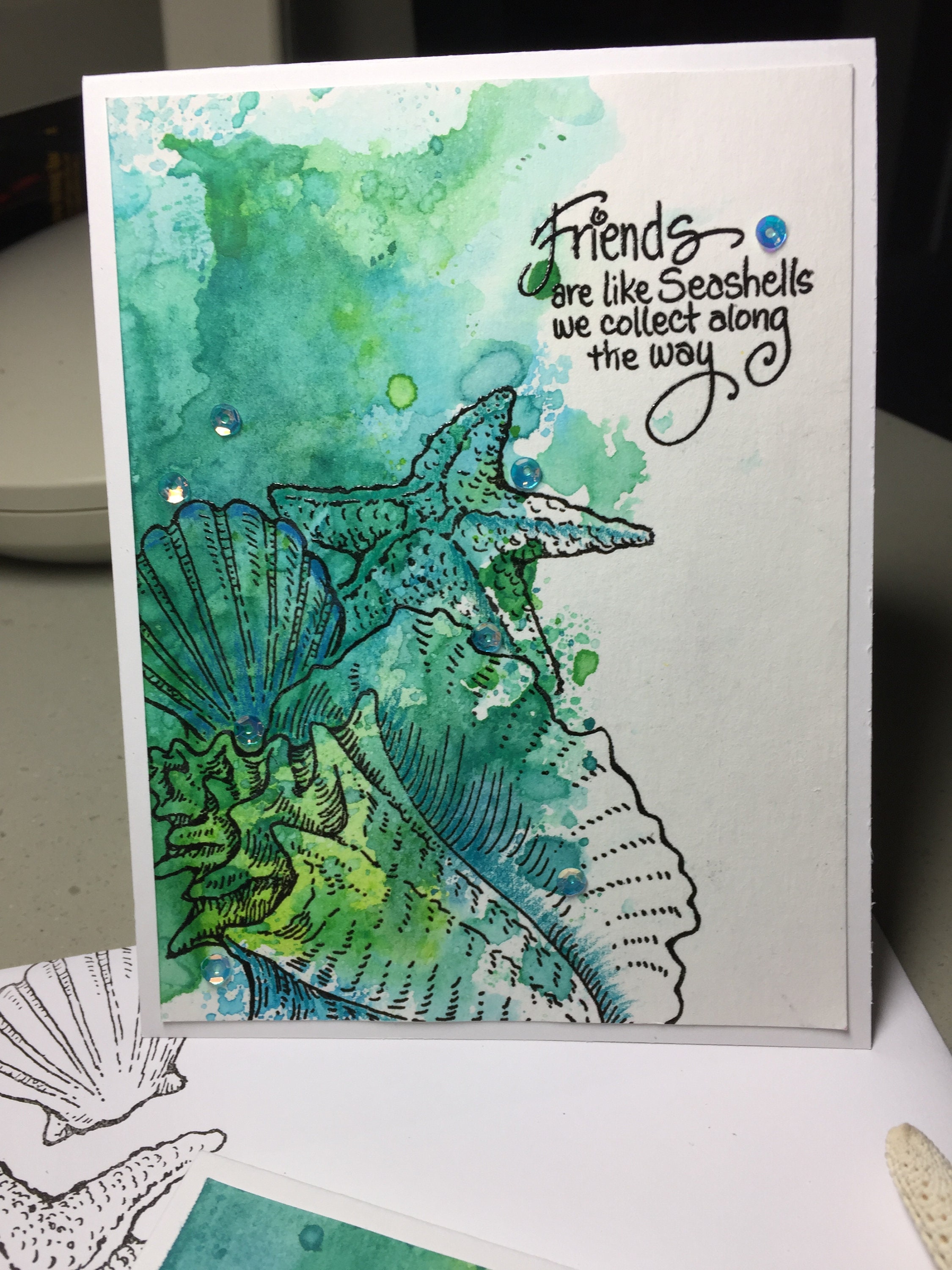 Handmade Card Watercolor Card Ocean Card Friendship Card - Etsy