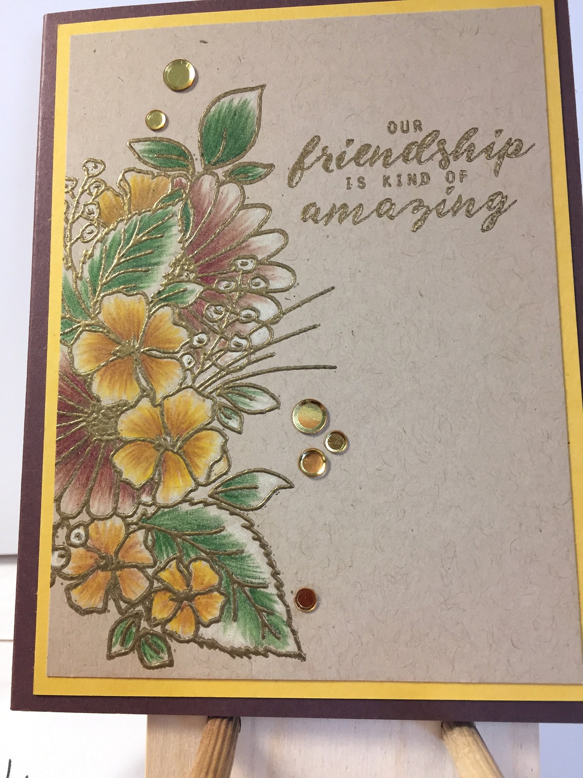 Handmade Card Hand Stamped Card Embossed Card Hand-colored - Etsy