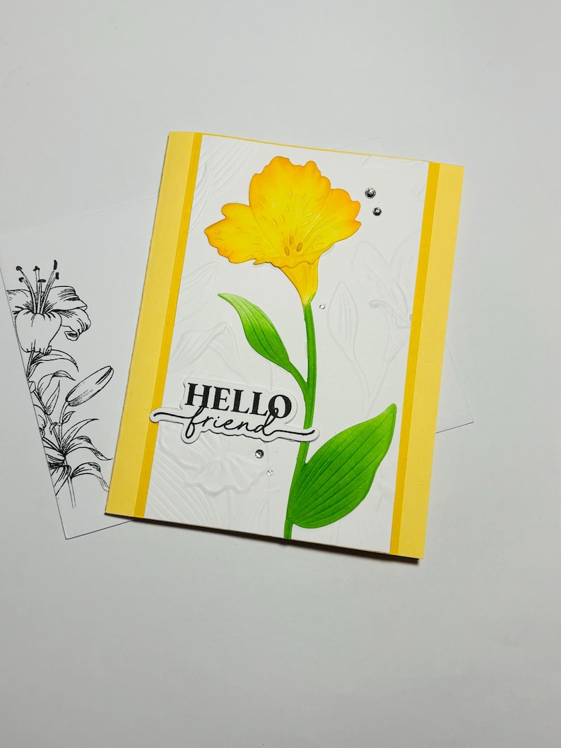 DIY Embossed Flower Card Kit: Custom All Occasion Sentiments, Handmade ...