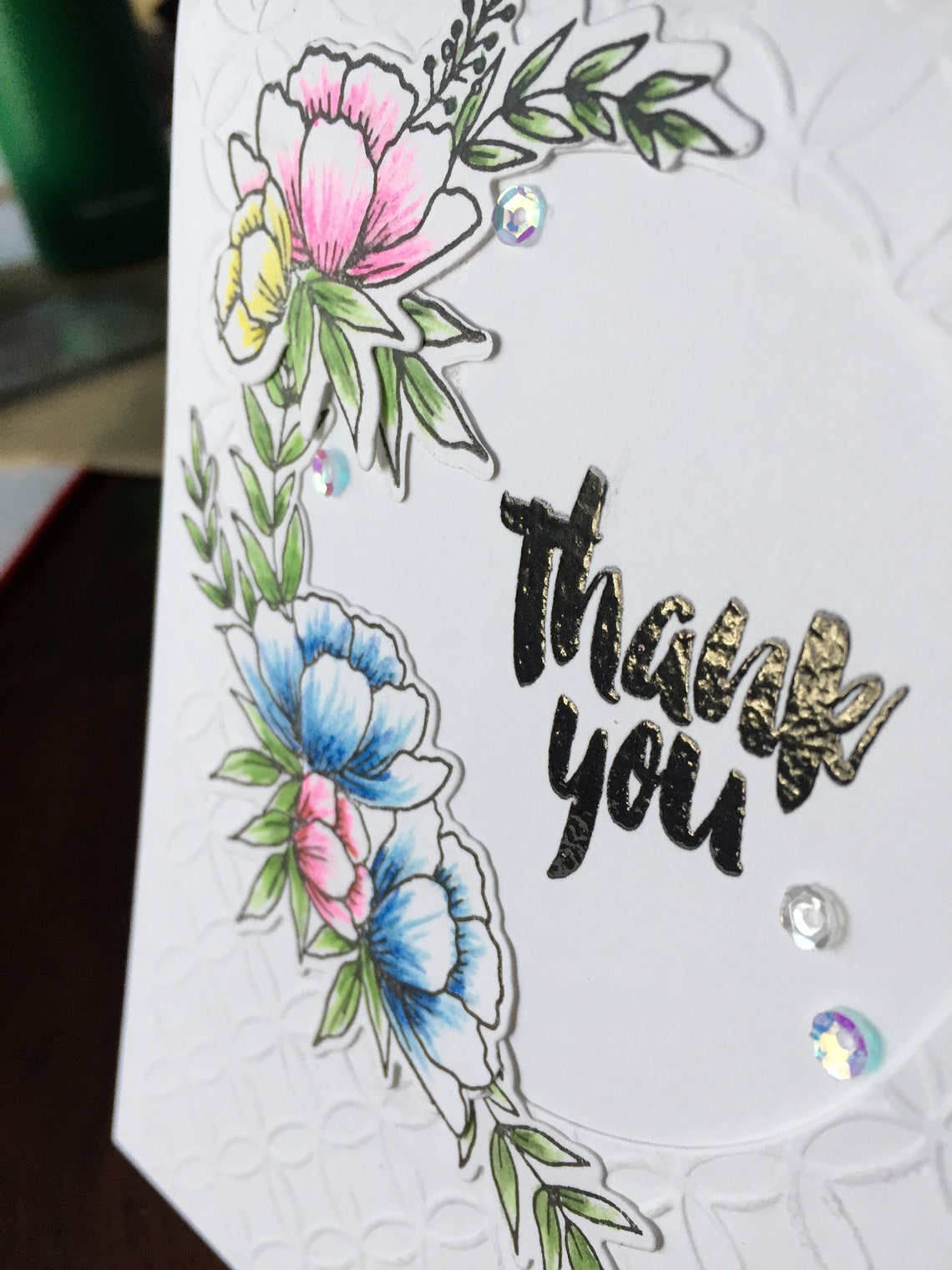 Handmade Card Stamped Card Hand Colored Card Custom Card - Etsy