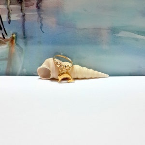 14K Gold Filled Dolphin Helix Hoop,sterling Silver Helix Piercing,gold Cartilage Earring,16g 18G ...