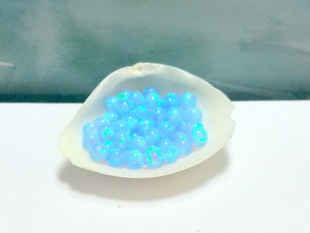 Azure Opal 2mm Helix Earring Gold Beaded Cartilage Hoop | Etsy