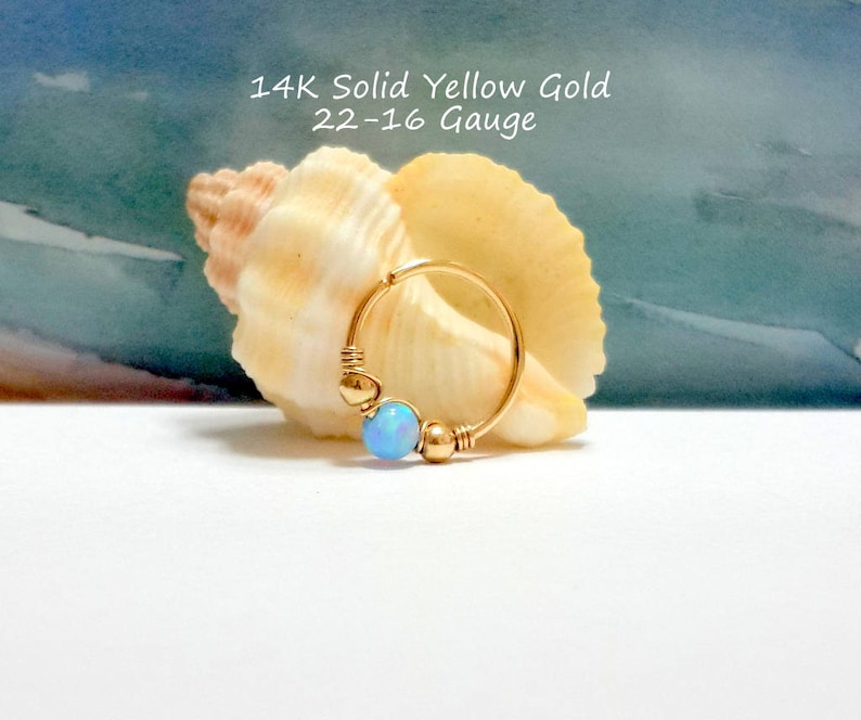 16g 18g 20g 22g 14K Solid Yellow or White or Rose Gold Fire - Etsy