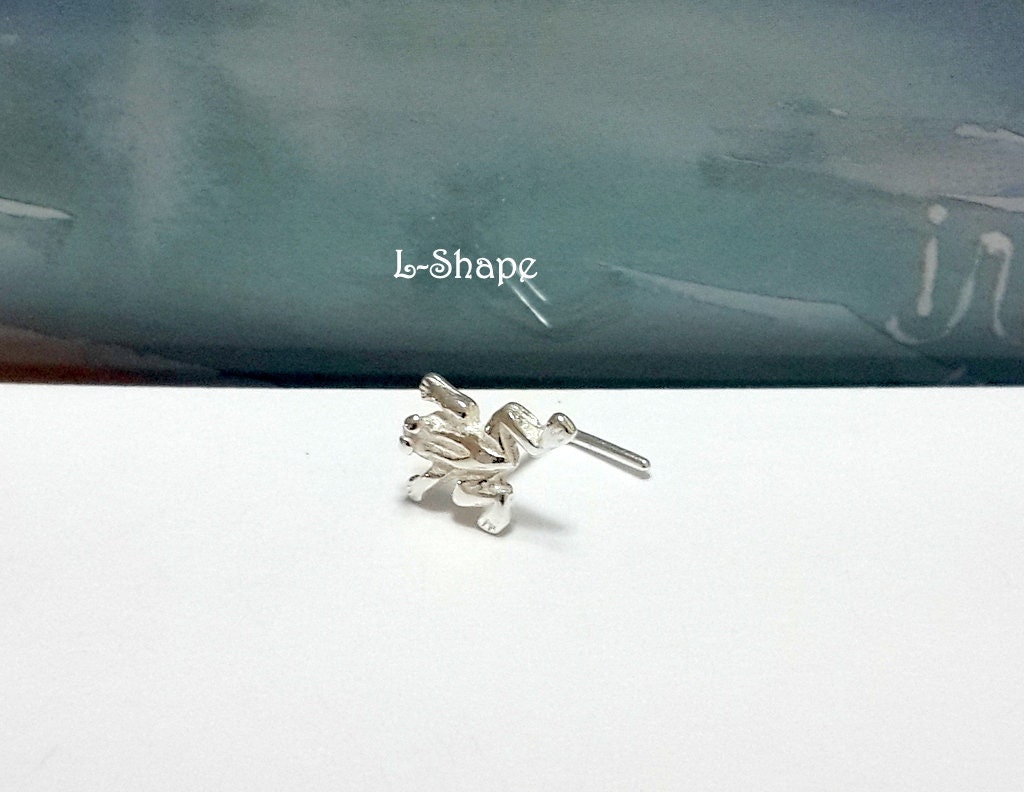 22g 20g 18g 16g Sterling Silver Frog Nose Stud Tragus Stud - Etsy