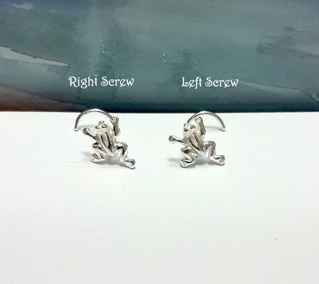 22g 20g 18g 16g Sterling Silver Frog Nose Stud Tragus Stud - Etsy