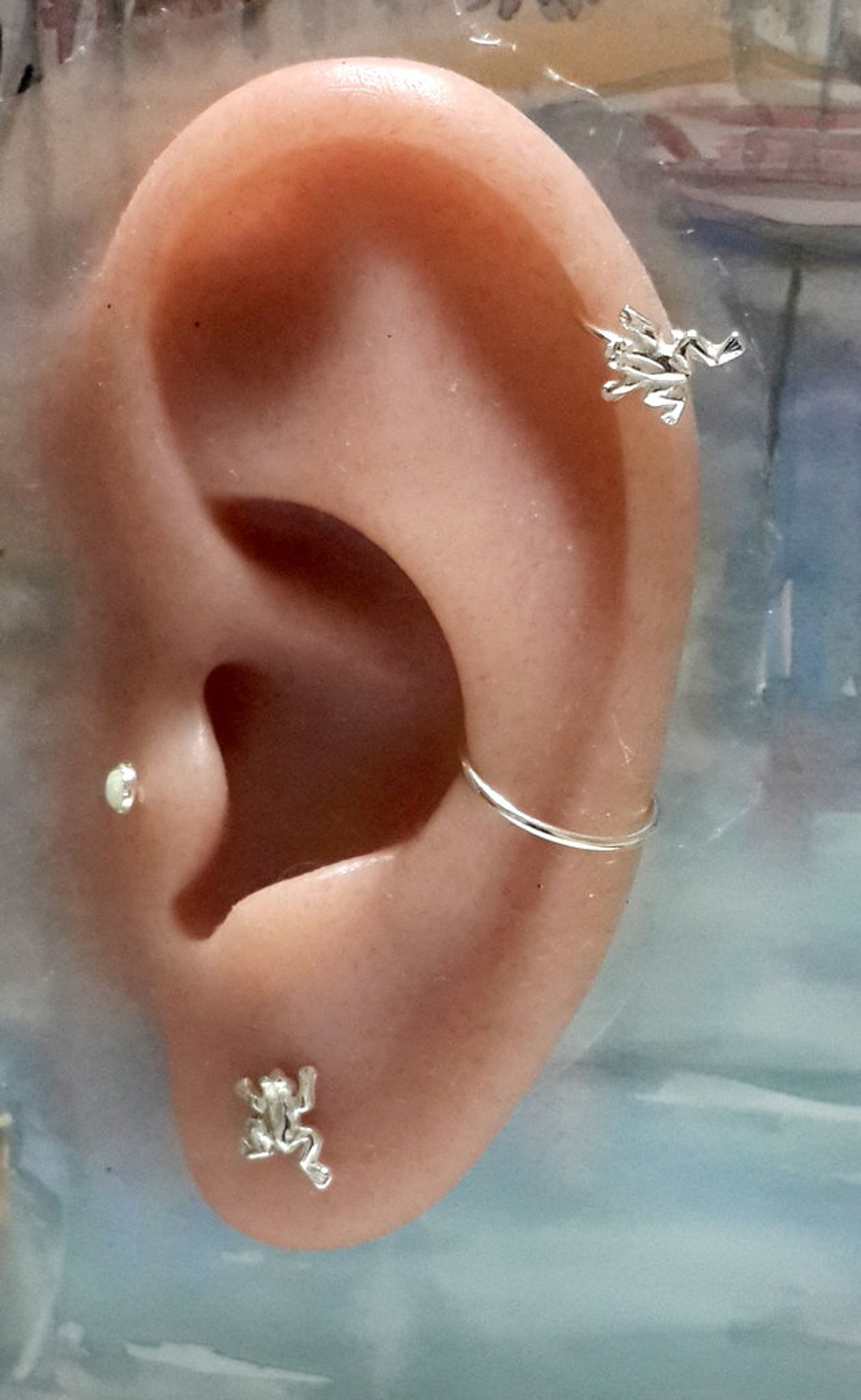 22g 20g 18g 16g Sterling Silver Frog Nose Stud Tragus Stud - Etsy