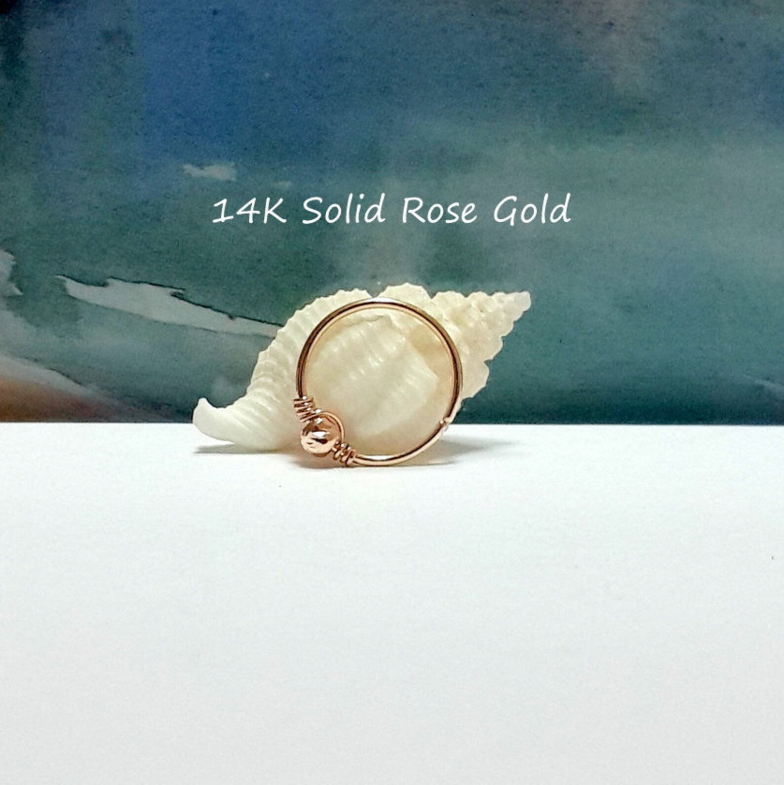 16G 18G 20G 22G 14K Solid Rose Gold Bead diamond - Etsy