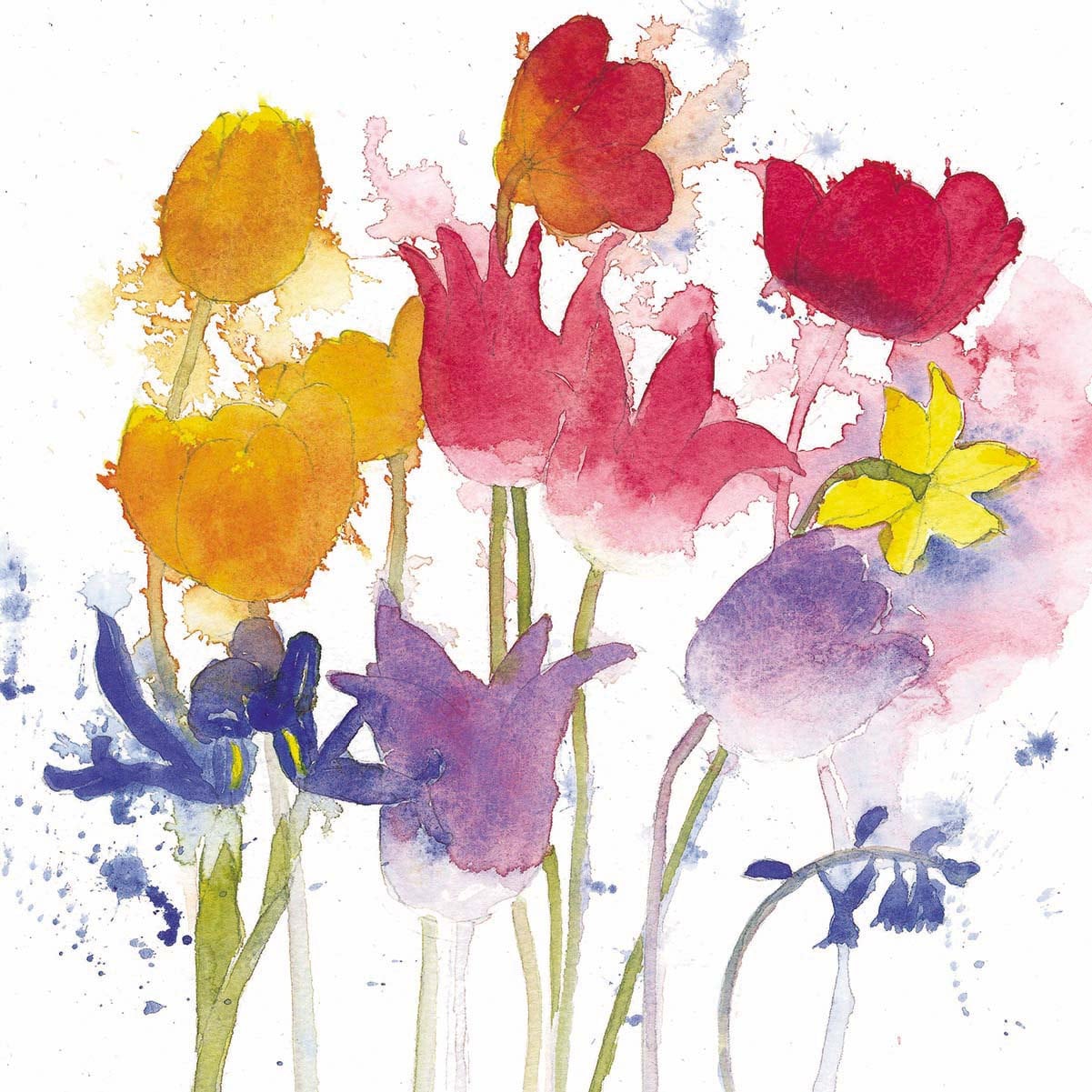 Spring Flowers Watercolour Print - Etsy UK