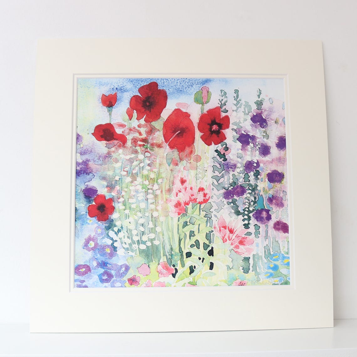 Cottage Garden Border Print - Etsy