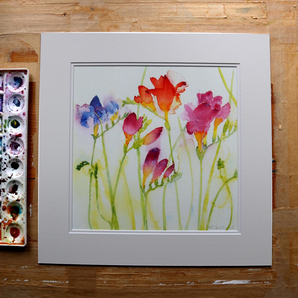 Freesia Watercolour Floral Print - Etsy Canada