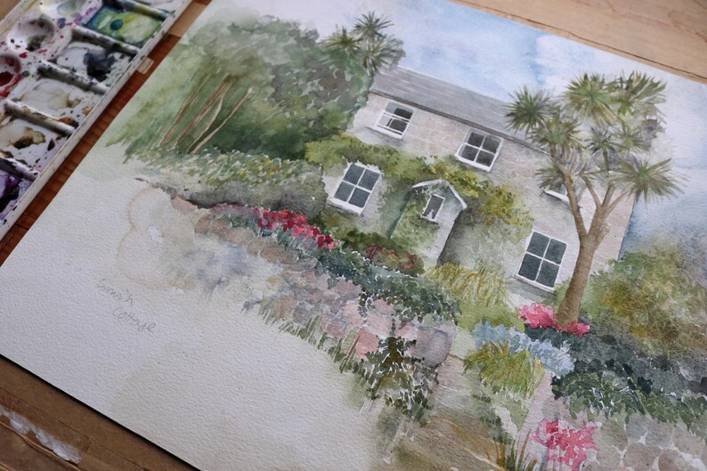 Cornish Cottage Original Watercolour Painting - Etsy