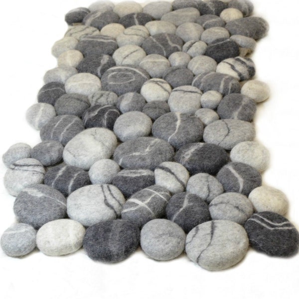 Felt Stones Rug - Etsy