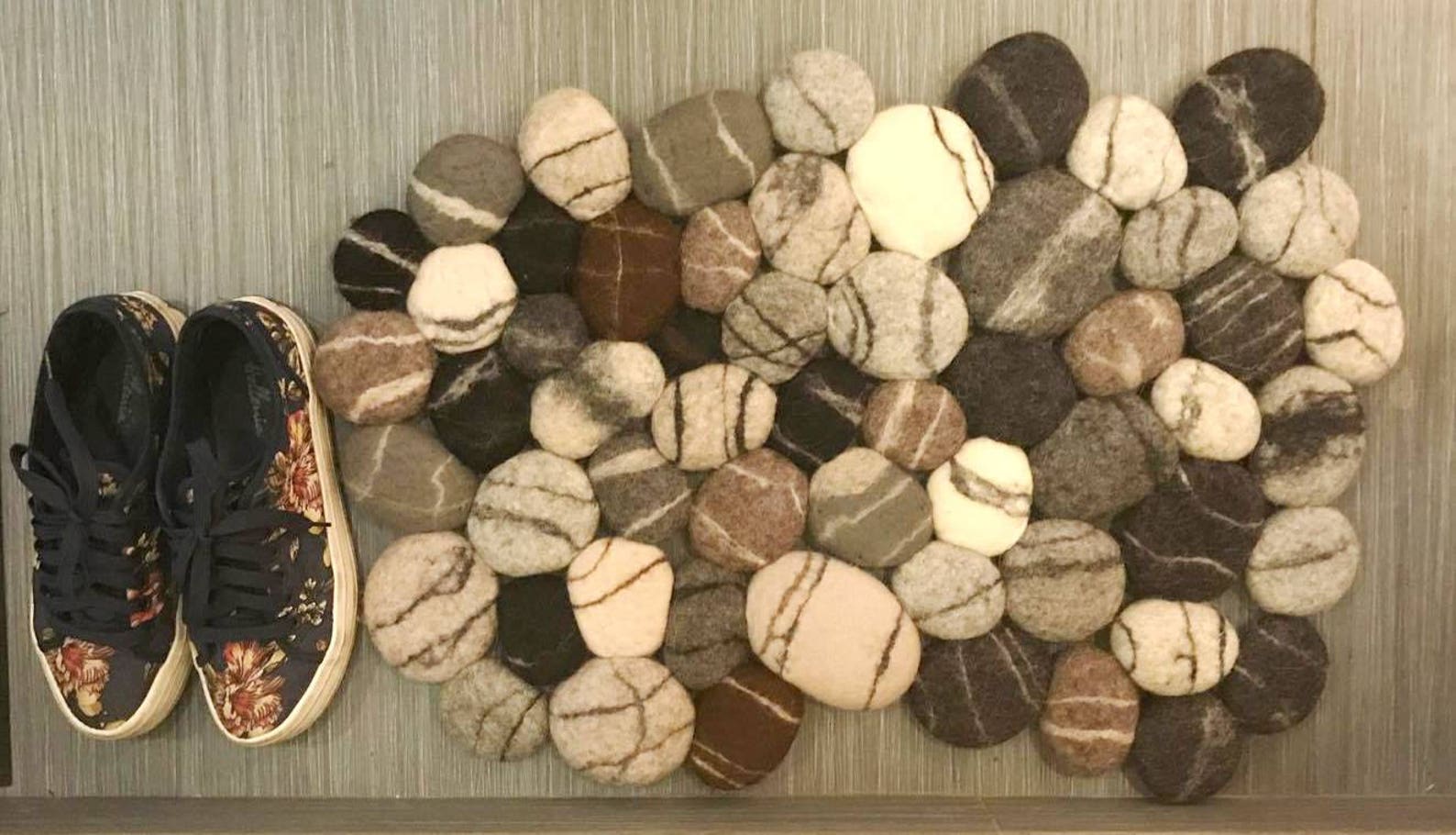 Felt Stone Rug Felt Carpet Felted Wool Stone Felt Stone - Etsy