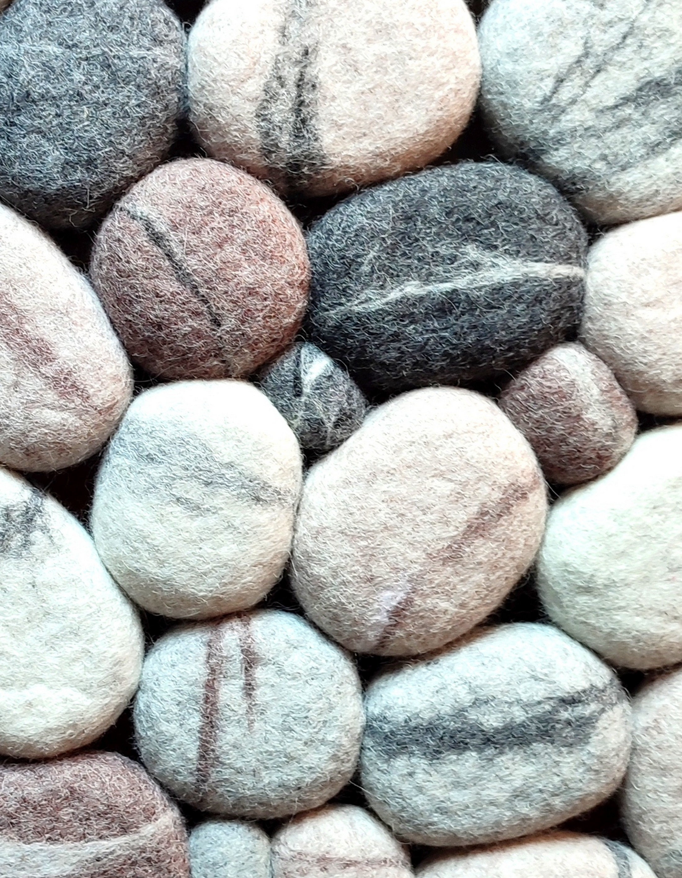 Felt Stone Rug Gray Beige Felt Carpet Felted Wool Stone | Etsy