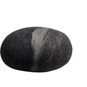 Set of 5 pillows felt ottoman Felted wool stone Pebble | Etsy